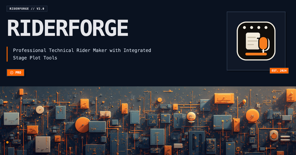 RiderForge - Professional Technical Rider Maker | Stage Plot Tools Included